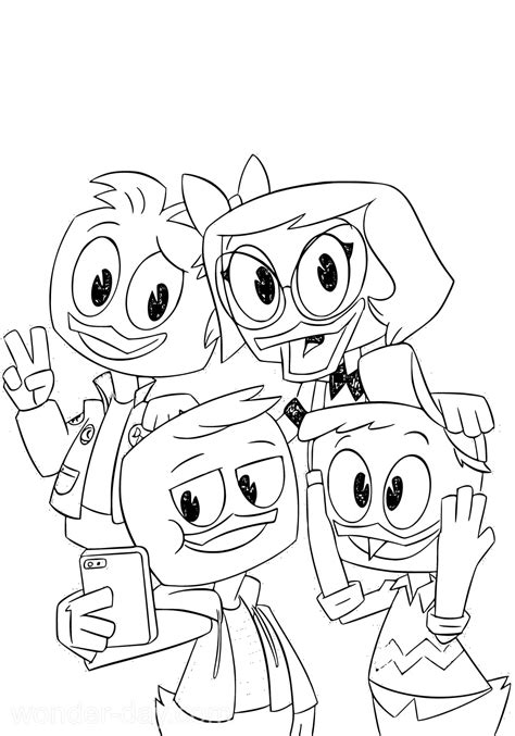 Desenhos De Huguinho Pato De Ducktales Para Colorir E