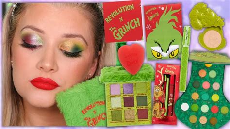 The Grinch X Makeup Revolution Collection Eyeshadow Palettes Lip Kit Highlighter And More