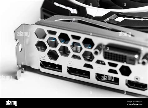 Some Displayports On A Modern Gpu Unit Stock Photo Alamy