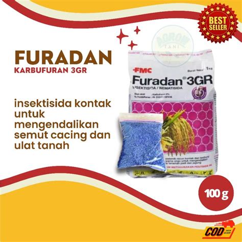 Jual Obat Hama Semut Bekicot Uret Insektisida Furadan 3g 100g