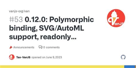 Vanjs Worlds Smallest Reactive Ui Framework 0120 Released Polymorphic Binding Svgautoml