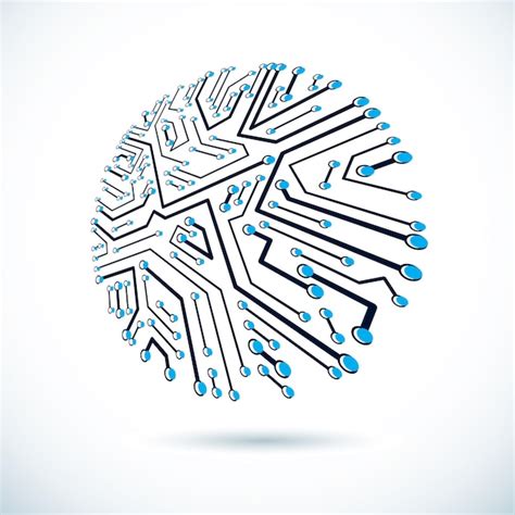Premium Vector Vector Abstract Technology Illustration With Circular Circuit Board High Tech