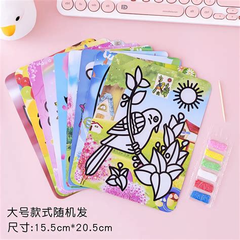 現貨在台灣 兒童沙畫diy 創意繪畫沙畫 贈品 蝦皮購物