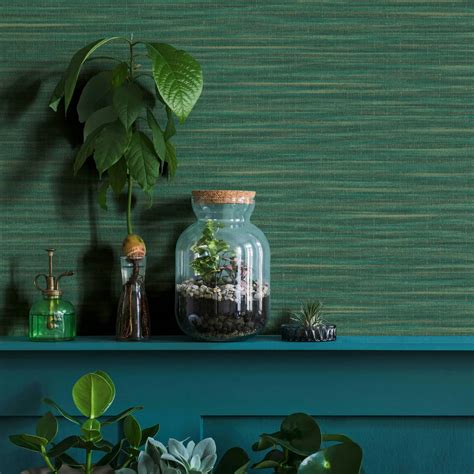 Papier Peint Intissé Vert Structure Pour Salon Chambre Papier Peint