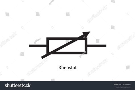 Vector Electronic Circuit Symbol Rheostat Stock Vector Royalty Free Shutterstock