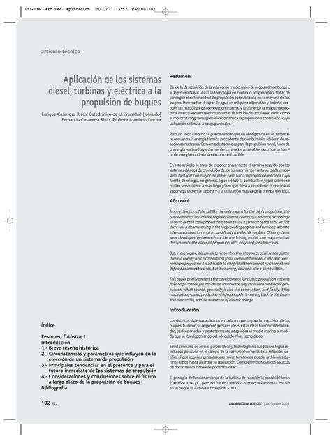 Desarrollo Histórico De Los Sistemas De Propulsión Naval Y Perspectivas