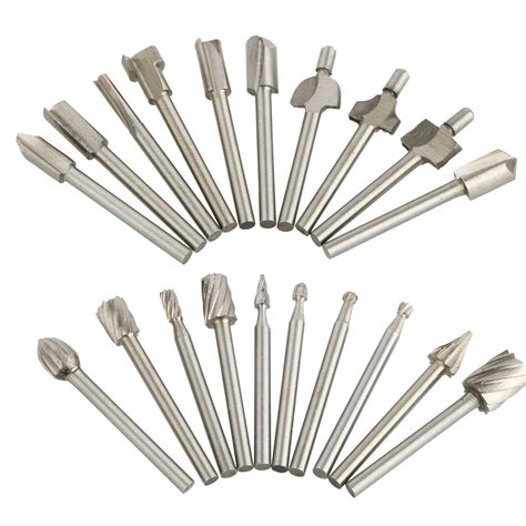20pcs Tungsten Carbide Cutting Burr Set Dremel Drill Bits Rotary