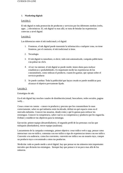 Marketing Digital Marketing Strategico Docsity