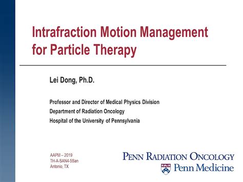 Aapm Vl Intrafraction Motion Management In Radiotherapy State Of The