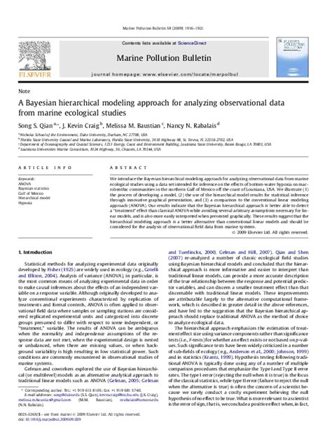 Pdf A Bayesian Hierarchical Modeling Approach For Analyzing