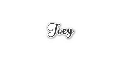Joey Name Handwritten Calligraphy Sticker Zazzle