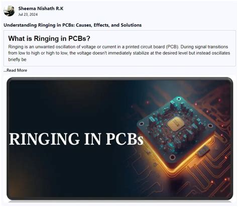 pievcore on linkedin pcbs electronics ringingeffects signalintegrity pcbdesign…