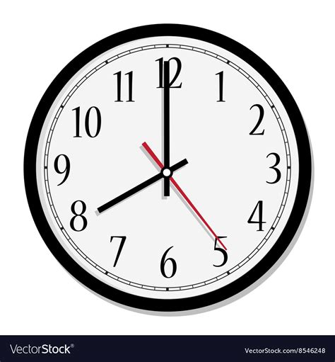 Classic Wall Clock Royalty Free Vector Image Vectorstock