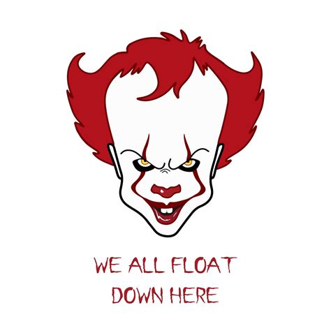 We All Float Down Here Pennywise Svg Pennywise Silhouette Etsy In