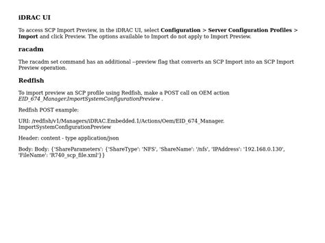 Available Interfaces Server Configuration Profiles Reference Guide