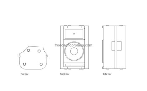 Yamaha Speaker Free Cad Drawings