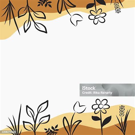 미니멀리스트 라인 꽃 추상 테두리 복사 공간 벡터 일러스트 레이 션 0명에 대한 스톡 벡터 아트 및 기타 이미지 0명 꽃 식물 단순함 Istock