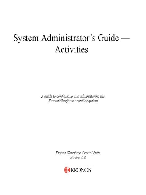 Activities System Admin Guide Pdf Online And Offline Scrap
