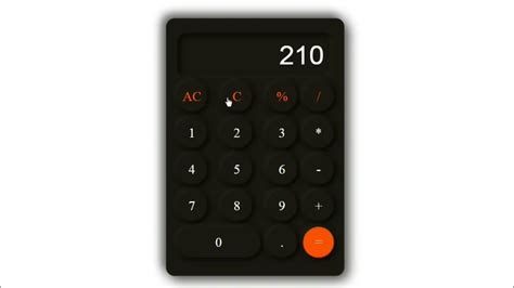 Neumorphism Calculator Using Html Css And Javascript Youtube