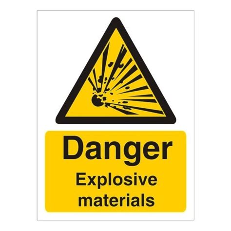 Danger Explosive Materials Warning Signs