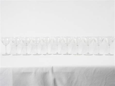 Set Of 8 Antique French Wine Glasses Chez Pluie