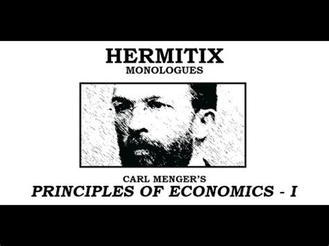 Carl Menger S Principles Of Economics YouTube