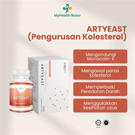 Biobay Artyeast 480mg Vege Capsules Improve Blood Circulation