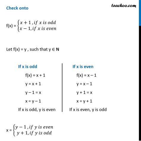 Example Show That F X X If X Is Odd X If X Is Even