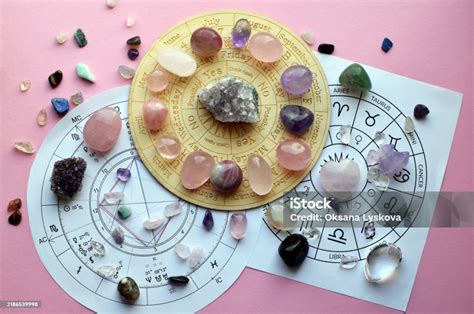 Драгоценные Природные Камни С Доской С Символикой Знаков Зодиака Натальные Карты Для Прогнозов