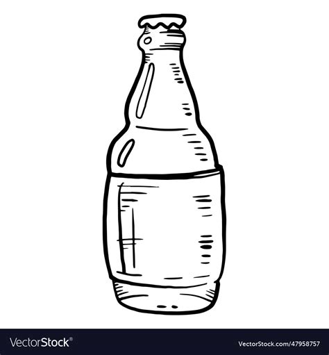 Bottle Label Stroke Royalty Free Vector Image Vectorstock