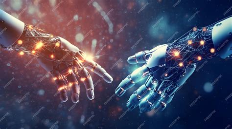 Premium Photo Connection And Unity Illuminated Hands Touching In A