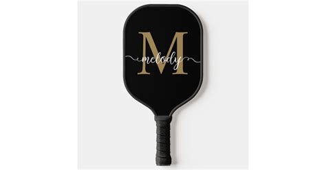 Modern Monogram Script Name Custom Color Pickleball Paddle Zazzle