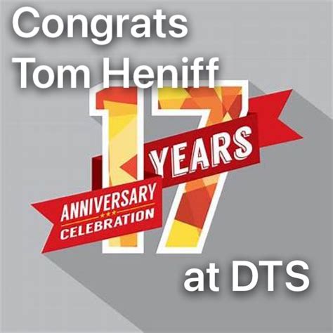 Congratulations To Tom Heniff On 17 Years At Diamond Technical Services Sandra Hrabal