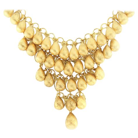 18 Karat Gold Scarf Necklace For Sale At 1stdibs Gold Mesh Scarf