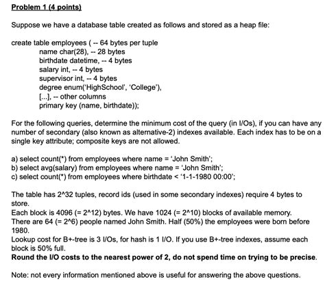 Database Management System Problems Must Answer All Chegg