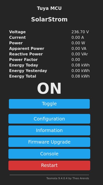 Zmai 90 With Tasmota 9404 Wont Shown Energy Yesterday · Issue 12134