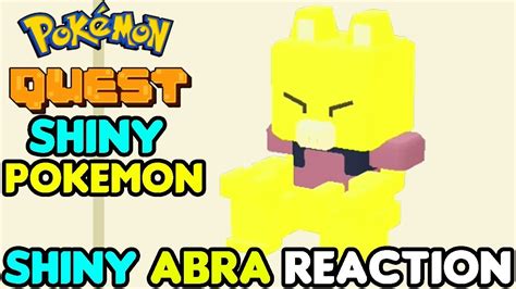 Shiny Abra Reaction In Pokemon Quest Youtube