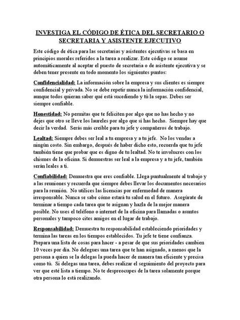 Codigo De Etica Pdf
