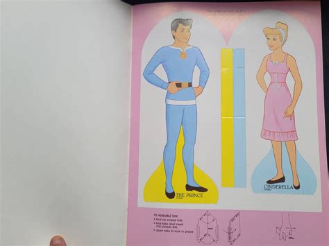 Vintage Disney Cinderella Paper Doll Book Complete And Uncut Paper