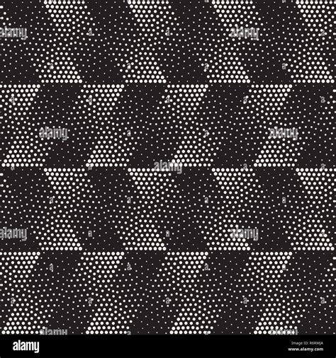 Vector Seamless Black And White Circle Stippling Chevron Zigzag