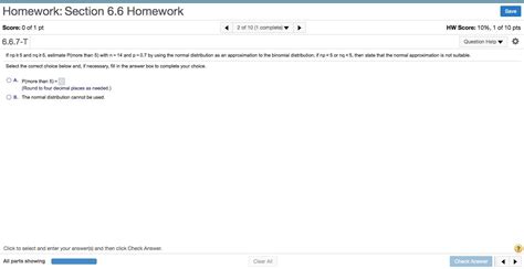 Solved Homework Section 6 6 Homework Save Score 0 Of 1 Pt