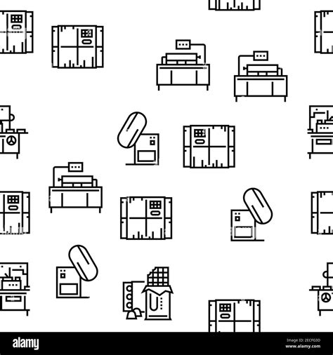 Chocolate Production Vector Seamless Pattern Stock Vector Image Art