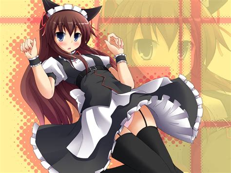 Anime Anime Girls Steinsgate Makise Kurisu Maid Outfit Thigh