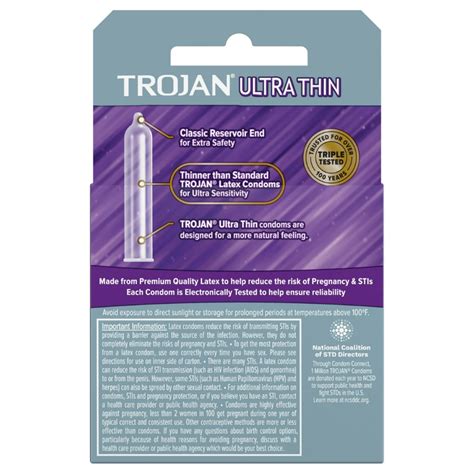 Trojan Ultra Thin Lubricated Condoms 36 Pk Golden Door Wholesale