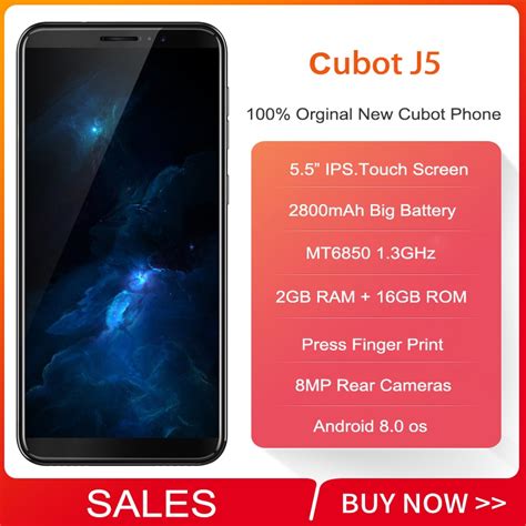 2019 Cubot J5 5 5 18 9 Smartphone Android 9 0 Quad Core 2 Gb Ram On