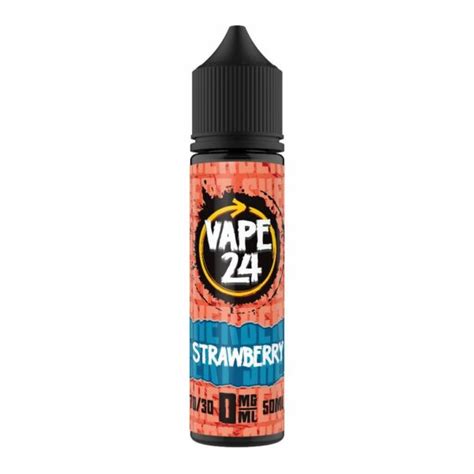 Strawberry 50ml Shortfill E Liquid By Vape 24 Free Next Day Delivery