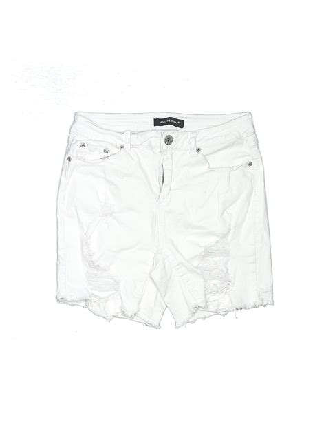Ashley Stewart Solid White Denim Shorts Size 10 Plus 66 Off Thredup