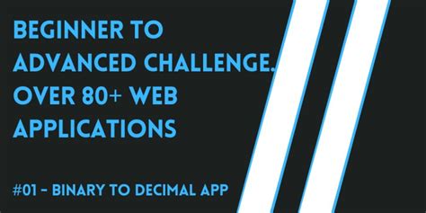 Binary To Decimal App Using Typescript Beginner2advanced Rdevto