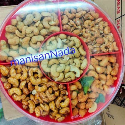Jual Kacang Mede Mix Mede Tray 5 Rasa Berat 1000 Gram Shopee Indonesia