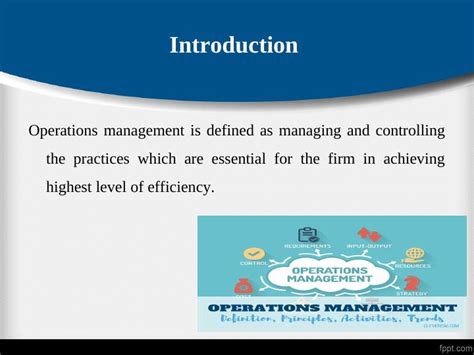 Management And Operations